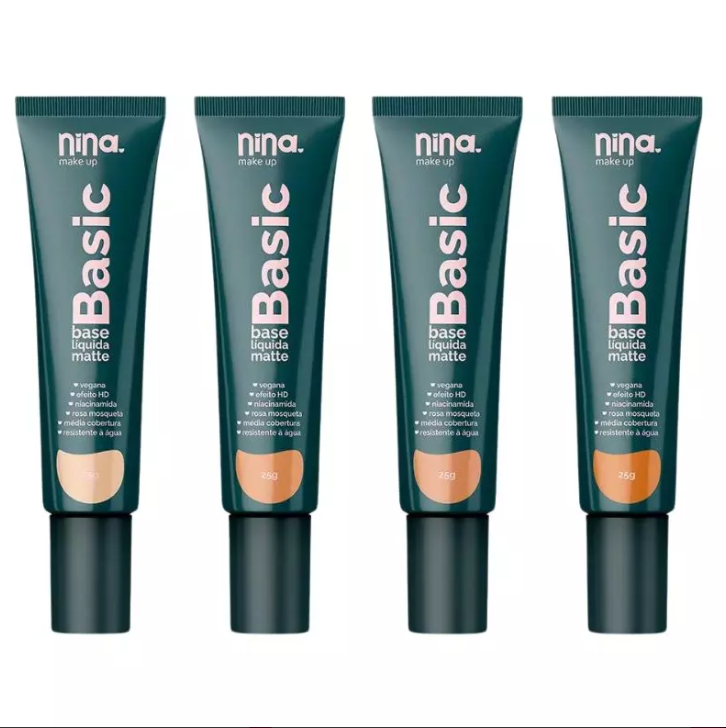 Base líquida matte Basic - Nina Makeup - AG Makes