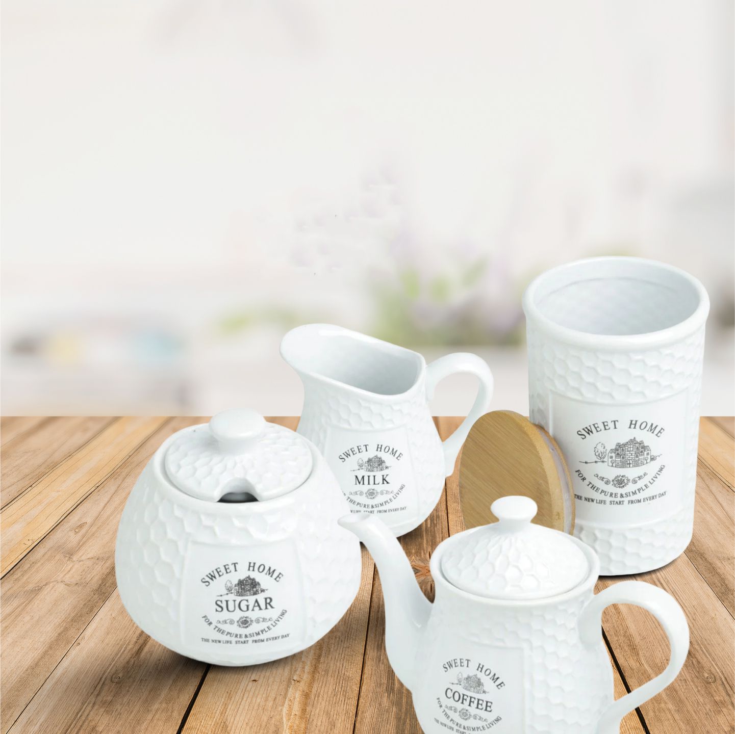 Bule Sweet Home em Cerâmica 850ml - Casa Náutica