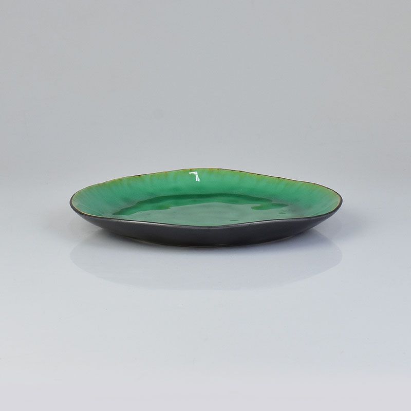 Prato Turquesa 20 cm em Cerâmica Organic - Casa Náutica