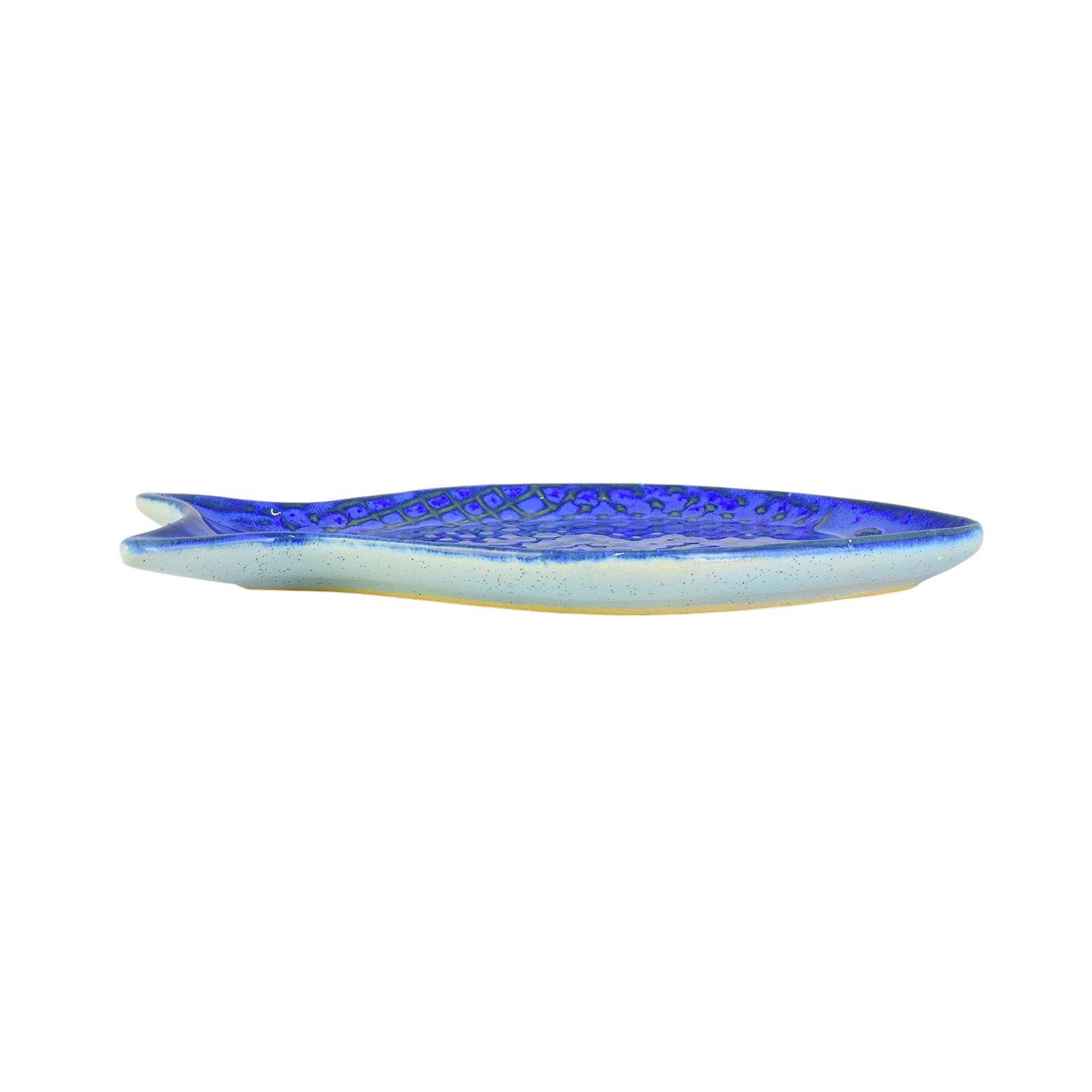 Enfeite Peixe Azul em Cerâmica - Casa Náutica