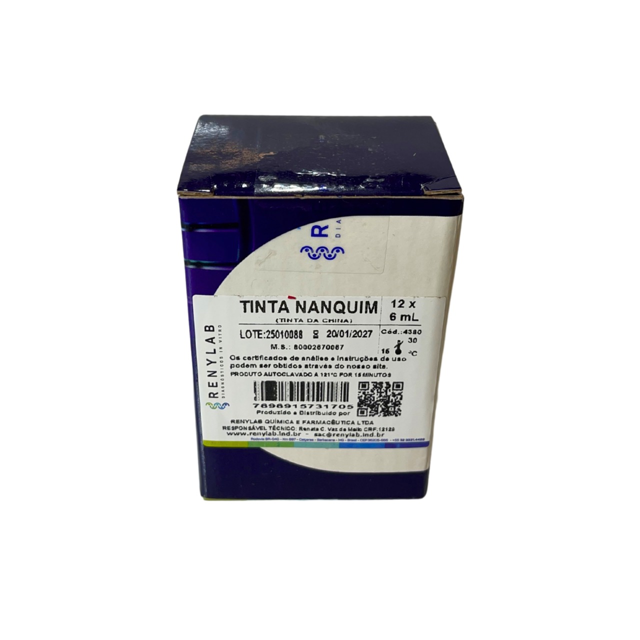 Corante Tinta Nanquim 10% - Caixa com 12 Frascos de 6 ml - ProMedical