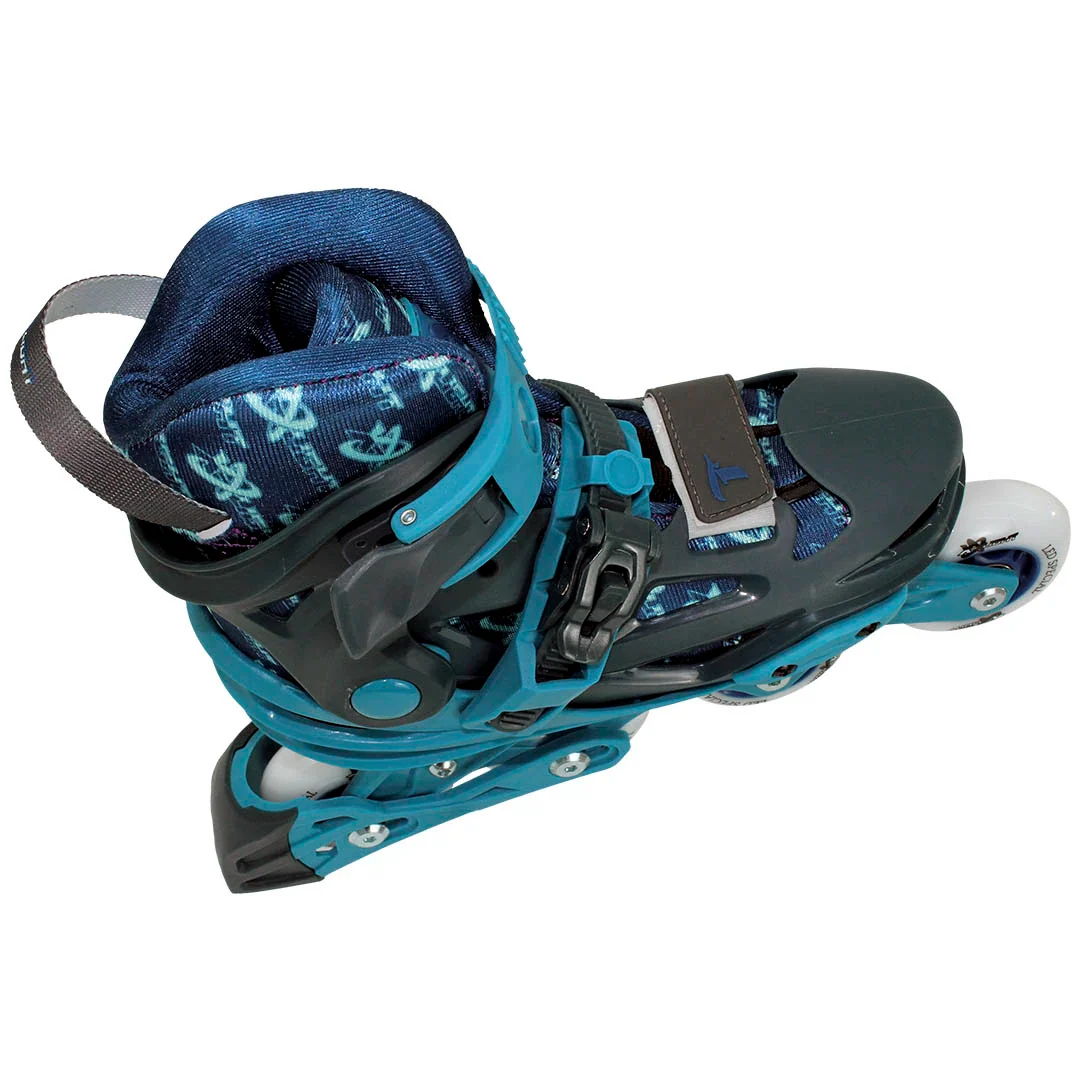 Patins Traxart X-LIGHT ajustável rodas Led ABEC9 - Azul - Koncept Inline