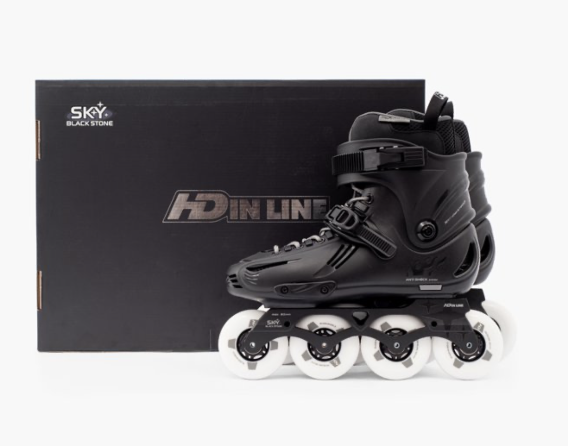 Patins Hd Inline Urban/freestyle Sky Black Stone 80mm Abec9 - caixa* - Koncept Inline