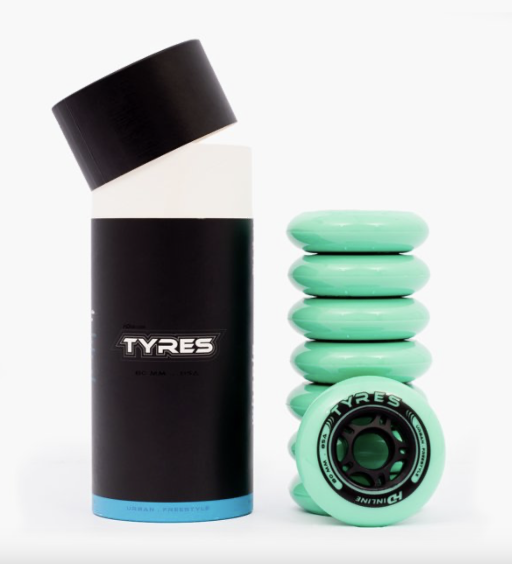 Rodas HD Inline Tyres - 80mm / 85A - Verde (8 Unidades) - Koncept Inline