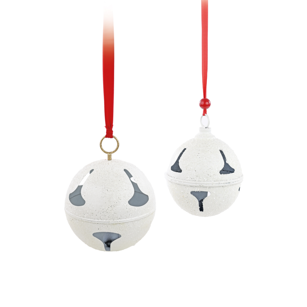 Guizo de Natal Branco com Glitter - Loja Então é Natal