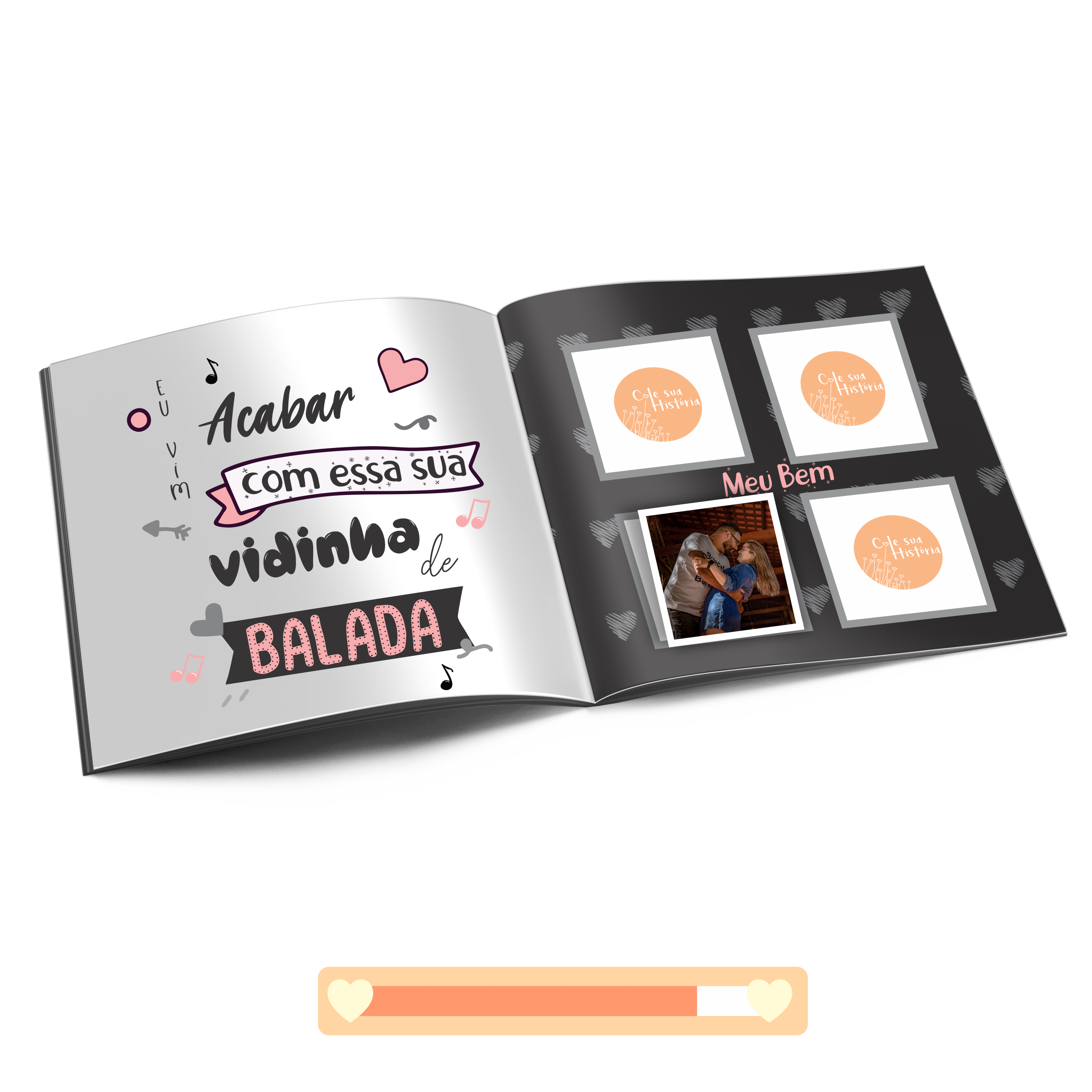 Álbum de foto figurinhas - Colando História