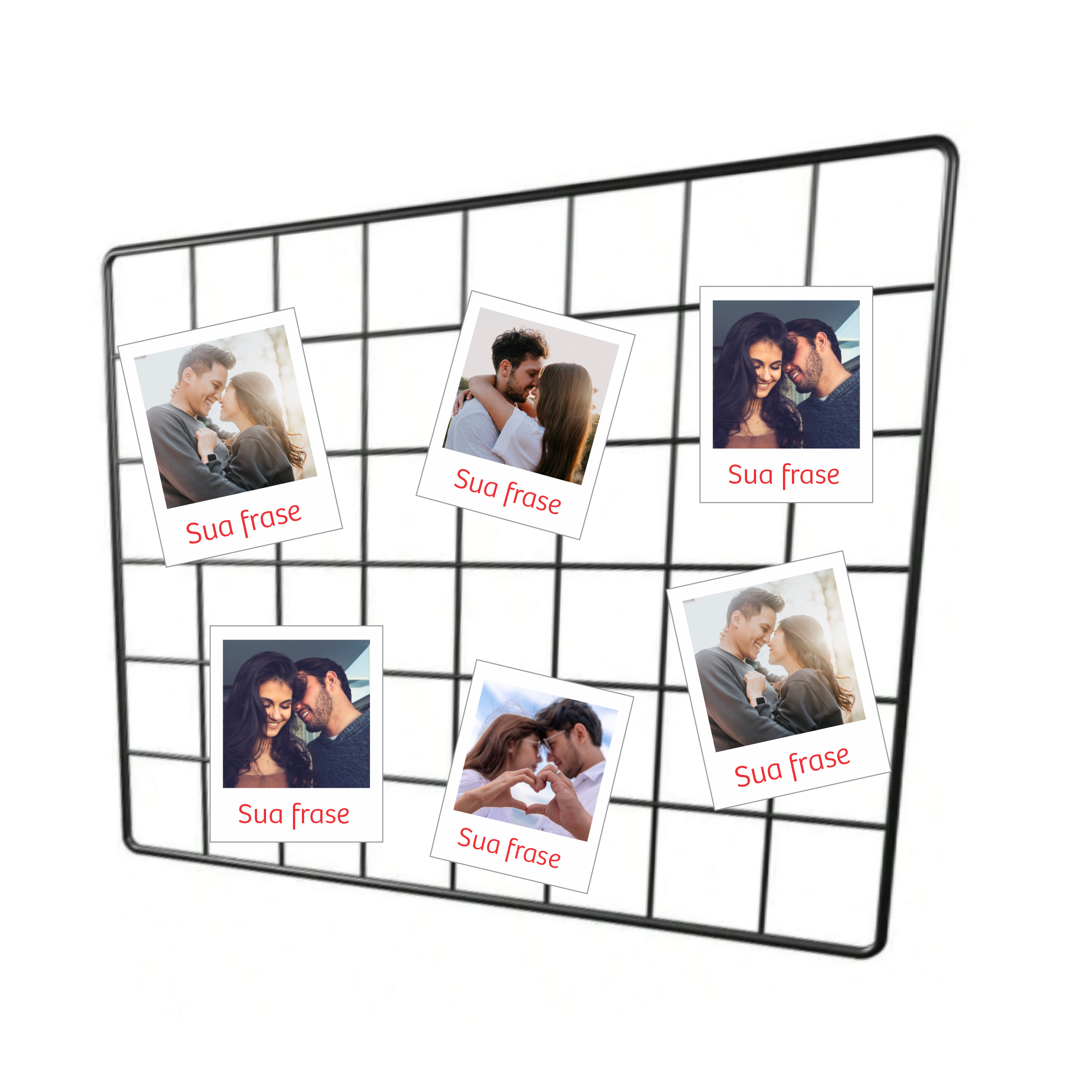 Grade de Fotos Memory Board 40x30 cm Branco | Decoração com Polaroides ...