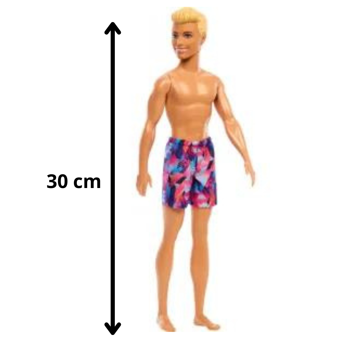 Boneco Ken da Barbie Com Bermuda de Praia - Mattel - LuBrinque