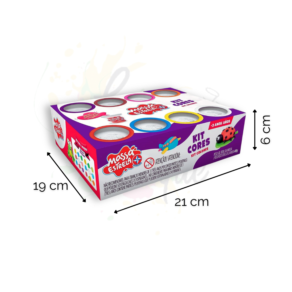 Massinha de Modelar Super Massa Kit Cores Estrela - LuBrinque