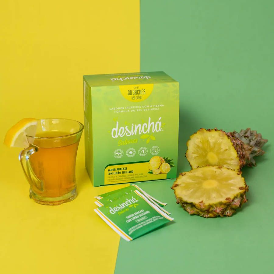Desinchá (30 Sachês) Abacaxi com Limão siciliano - Desinchá - VIANATURAL