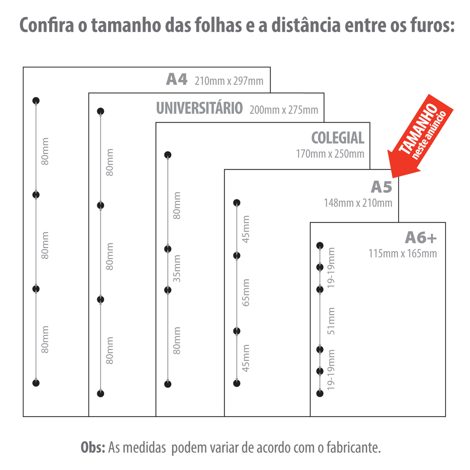 Fichário A5 PVC Cristal (Só Capa) - meufichário