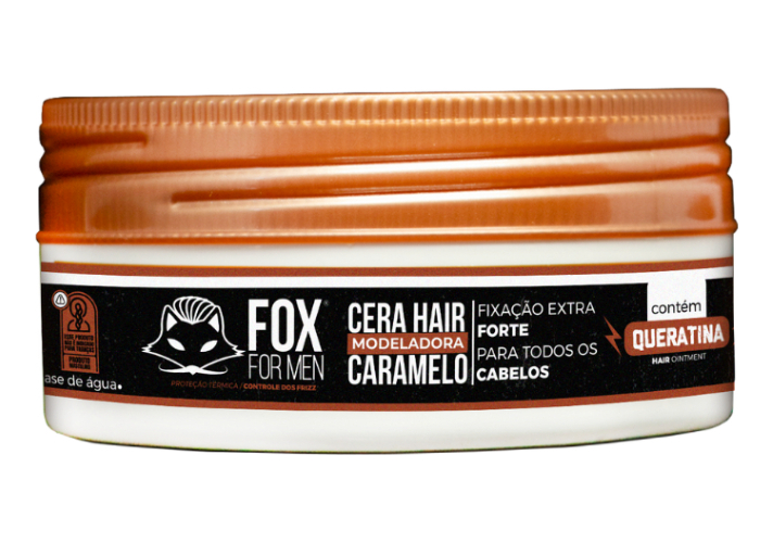 Cera hair modeladora Fox For Man Caramelo 80 g; O penteado perfeito ...