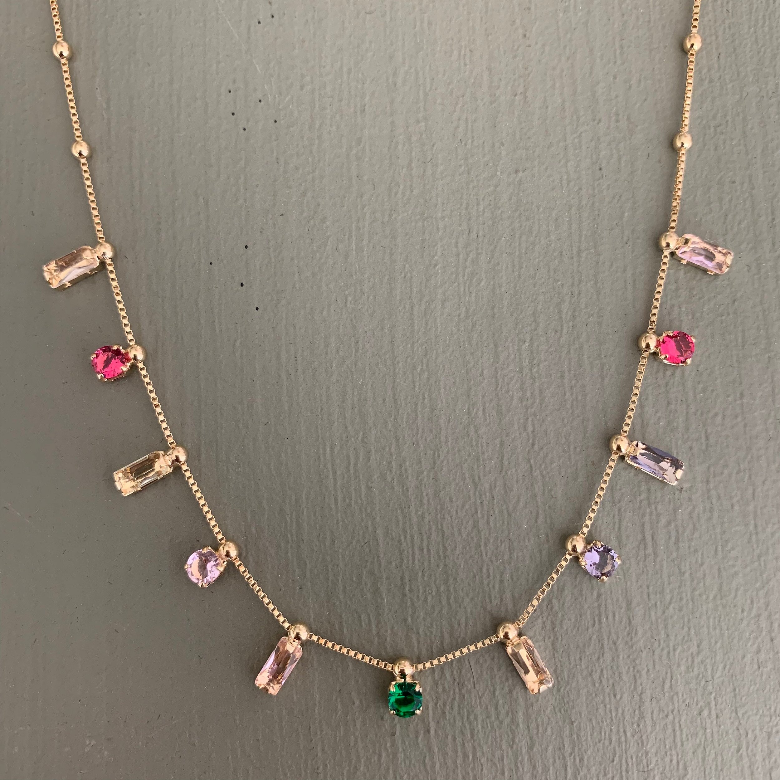 Colar Luiza - Retangular - Curto - Misturar com Estilo - Acessórios ...