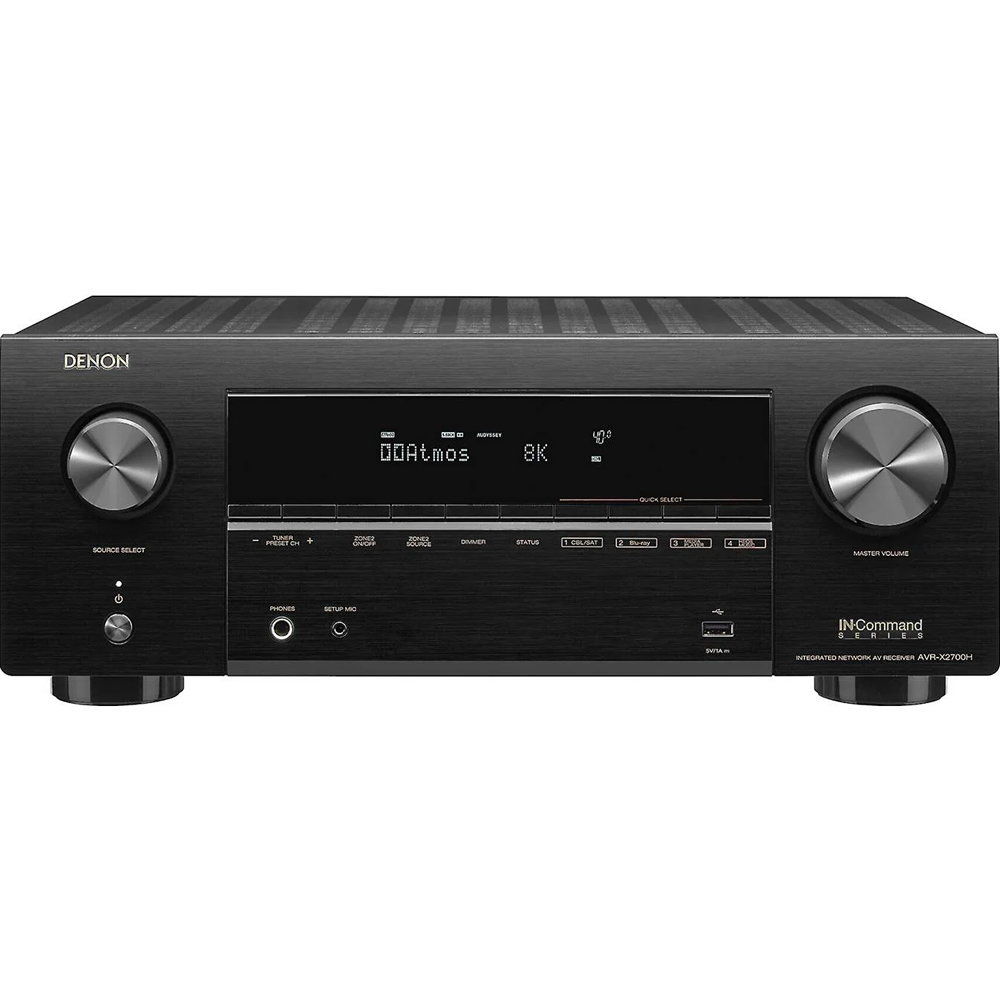Receiver Denon AVR-X2700H 7.2 Canais 8K 95W Dolby Atmos HDR10 eArc ...