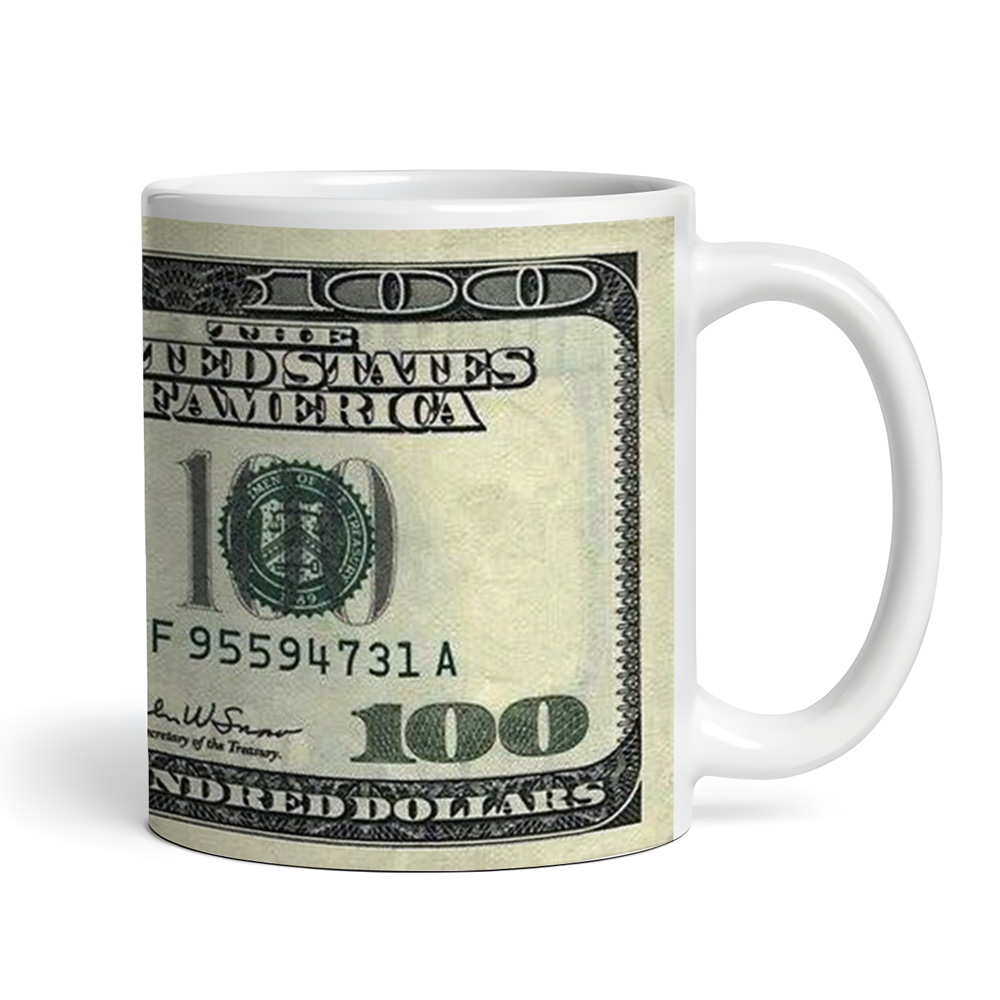 Caneca Dólar Americano - Caneca Nota de 100 Dólares - Gringo's House ...