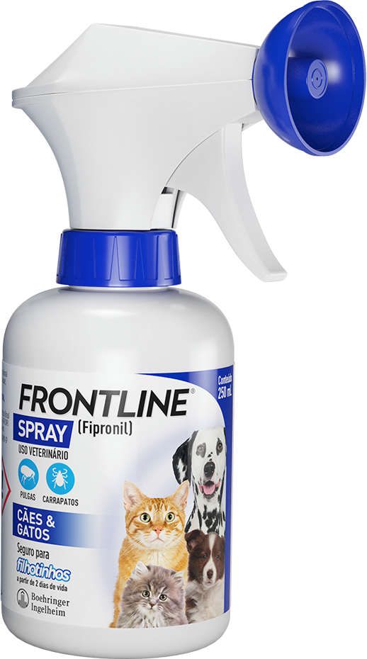 Frontline Spray 250 mL para Cães e Gatos - Antipulgas e Carrapatos ...