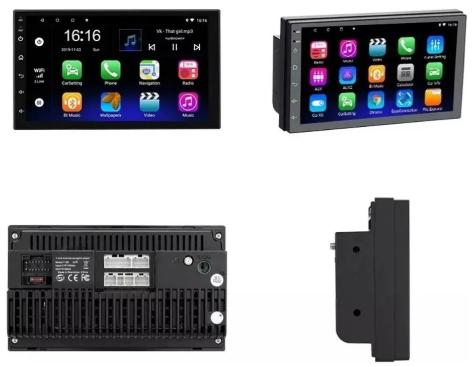 Painel Multimidia Moldura Grafite Novo Palio CarPlay Ano 2013 2014 2015 ...