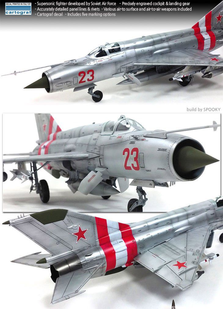 Academy - MiG-21 MF "Soviet Air Force & Export" - 1/48 - HTC - MODELISMO