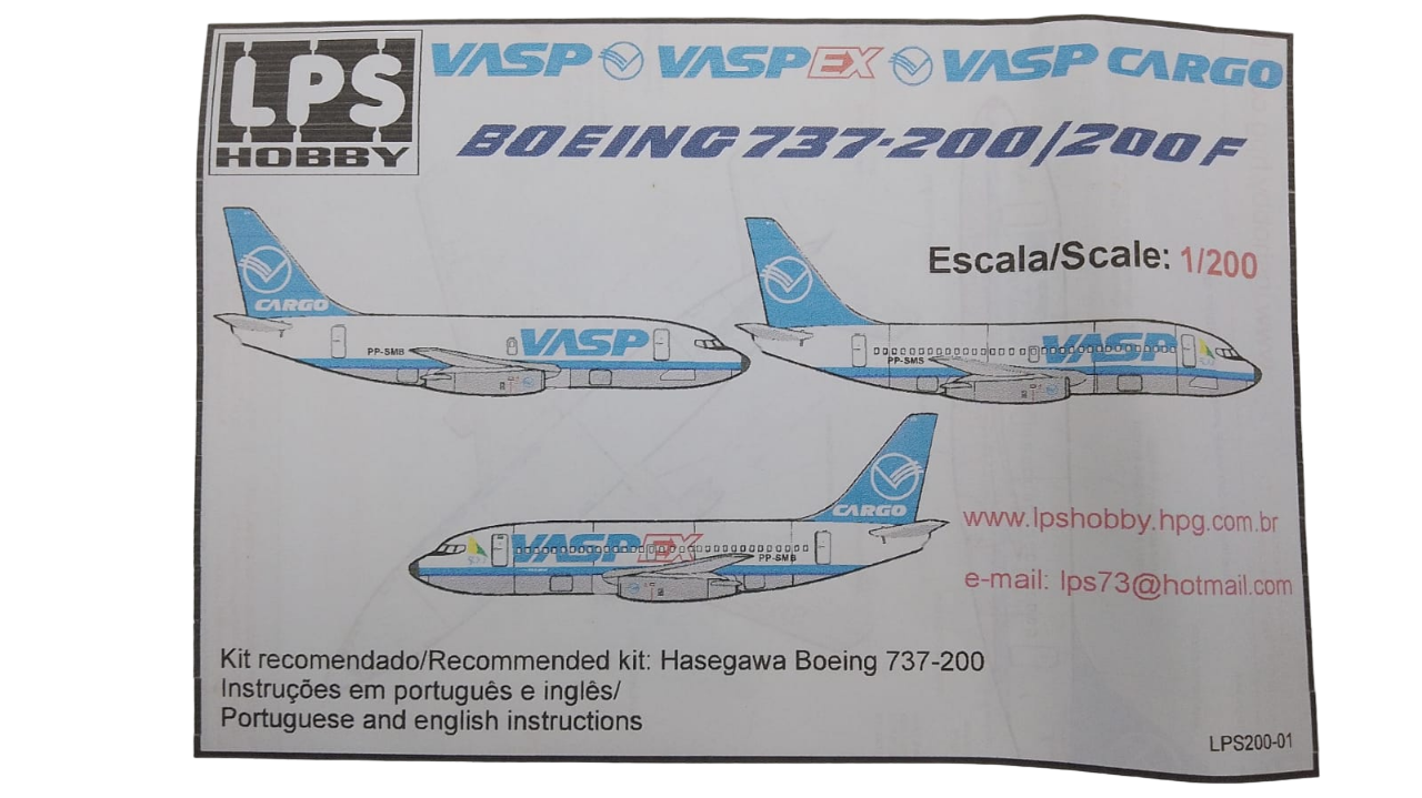 Revell - Boeing737-200 (British Airways, Vasp e Vasp Cargo) - 1/200 ...