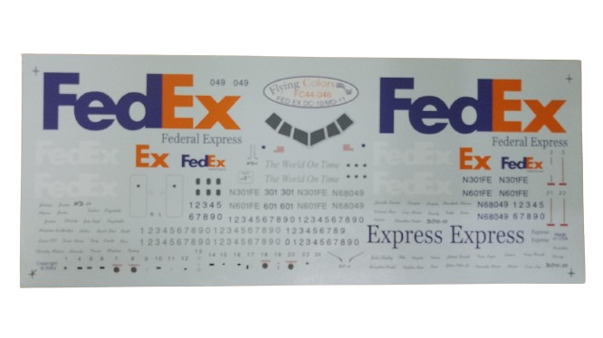 Flying Colors Decals - Decais para Douglas DC-10/MD-11 da Federal ...