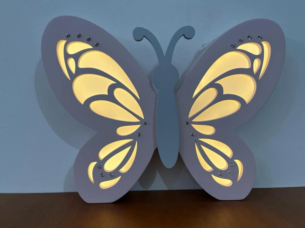 Luminária Borboleta com Strass - ABC de Bebê - Loja de Móveis para ...