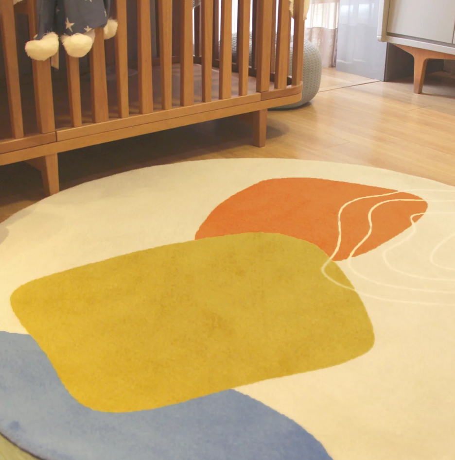 Tapete - kamet abstratto - redondo - ABC de Bebê - Loja de Móveis para ...