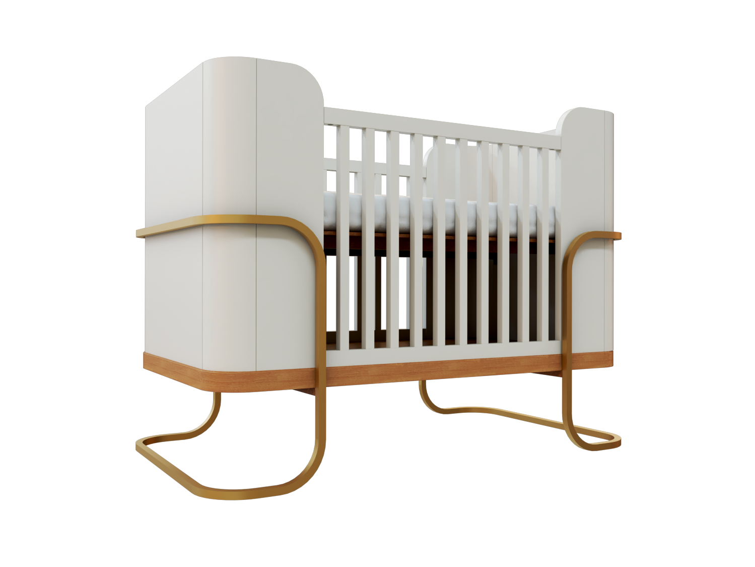 Berço Vegas - Areia / Madeira - Pés Dourados - ABC de Bebê - Loja de ...