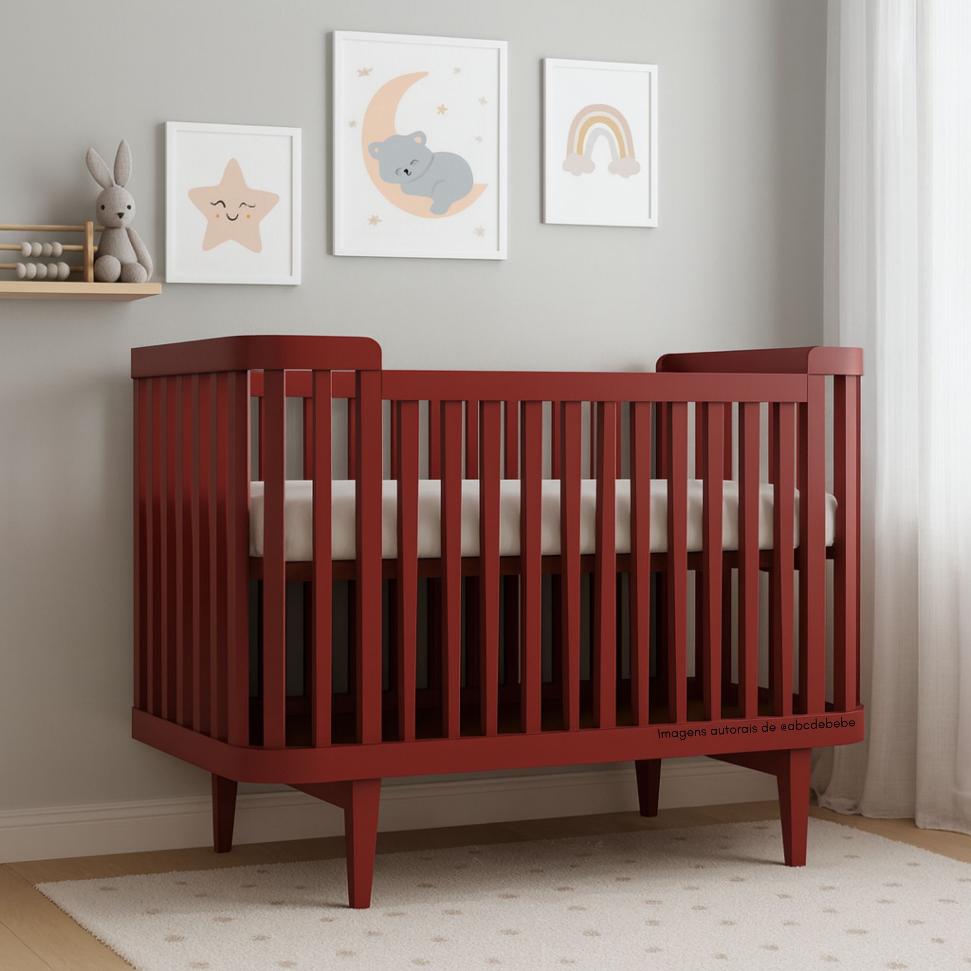 Berço Circus 2 em 1 Ameise Design – Vira Mini Cama e Mini Berço - ABC ...