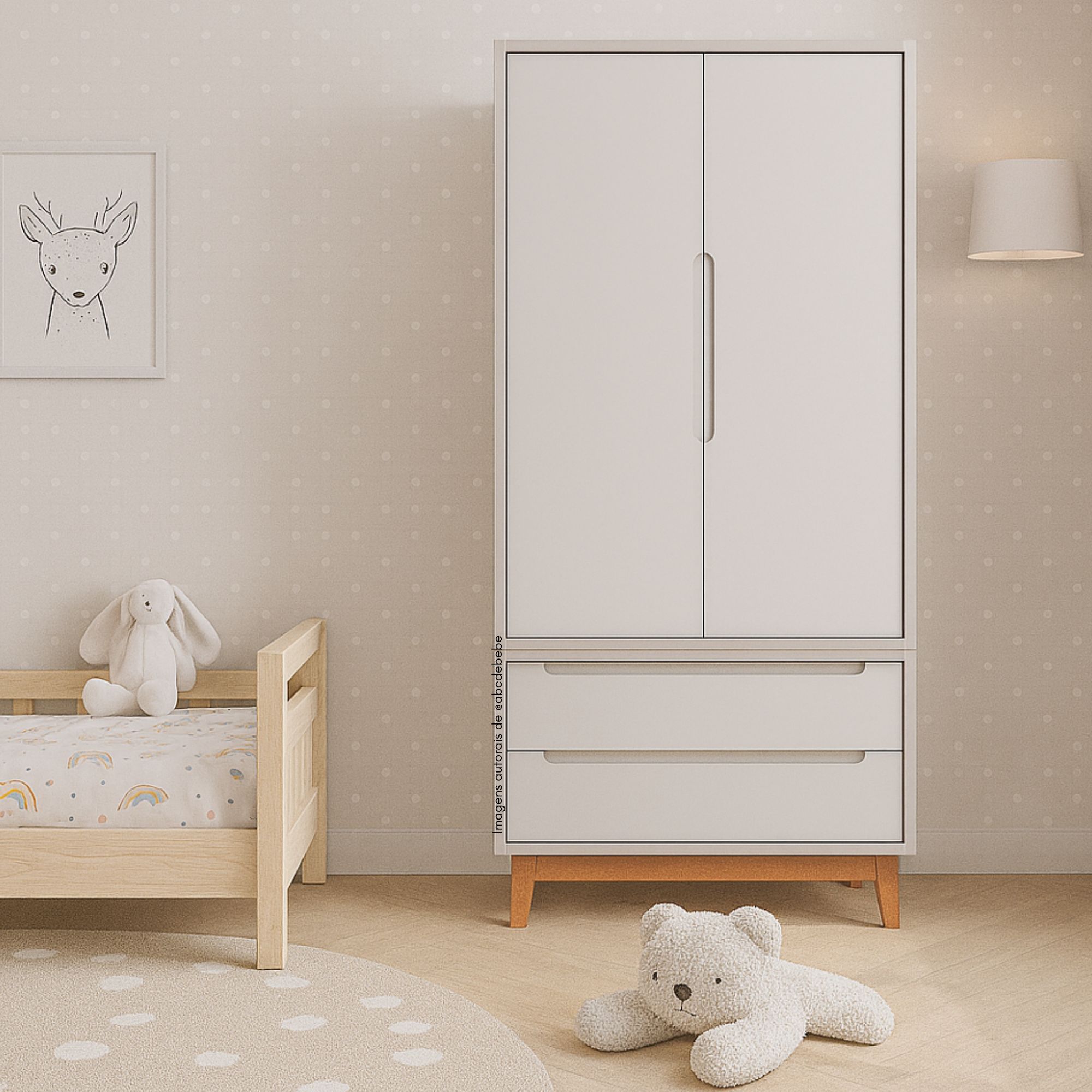 Armário Modular Duplo Bo Up Madeira para Quarto de Bebê - ABC de Bebê ...