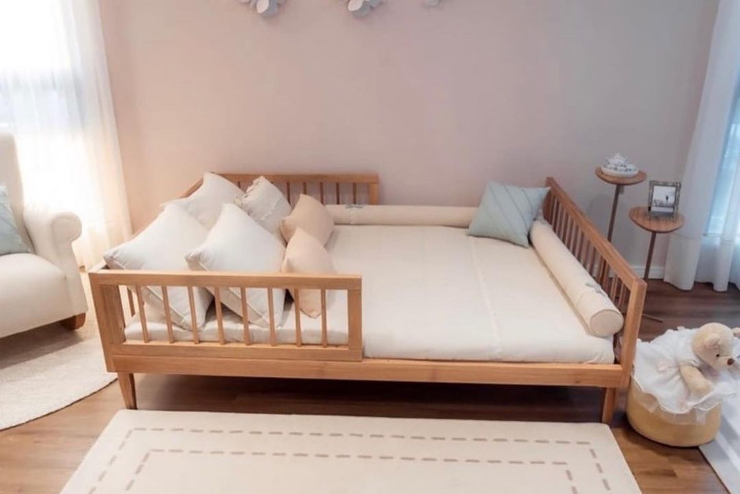 Cama Infantil Casal - Ninho - Montessoriana - Madeira Jequitibá - ABC ...