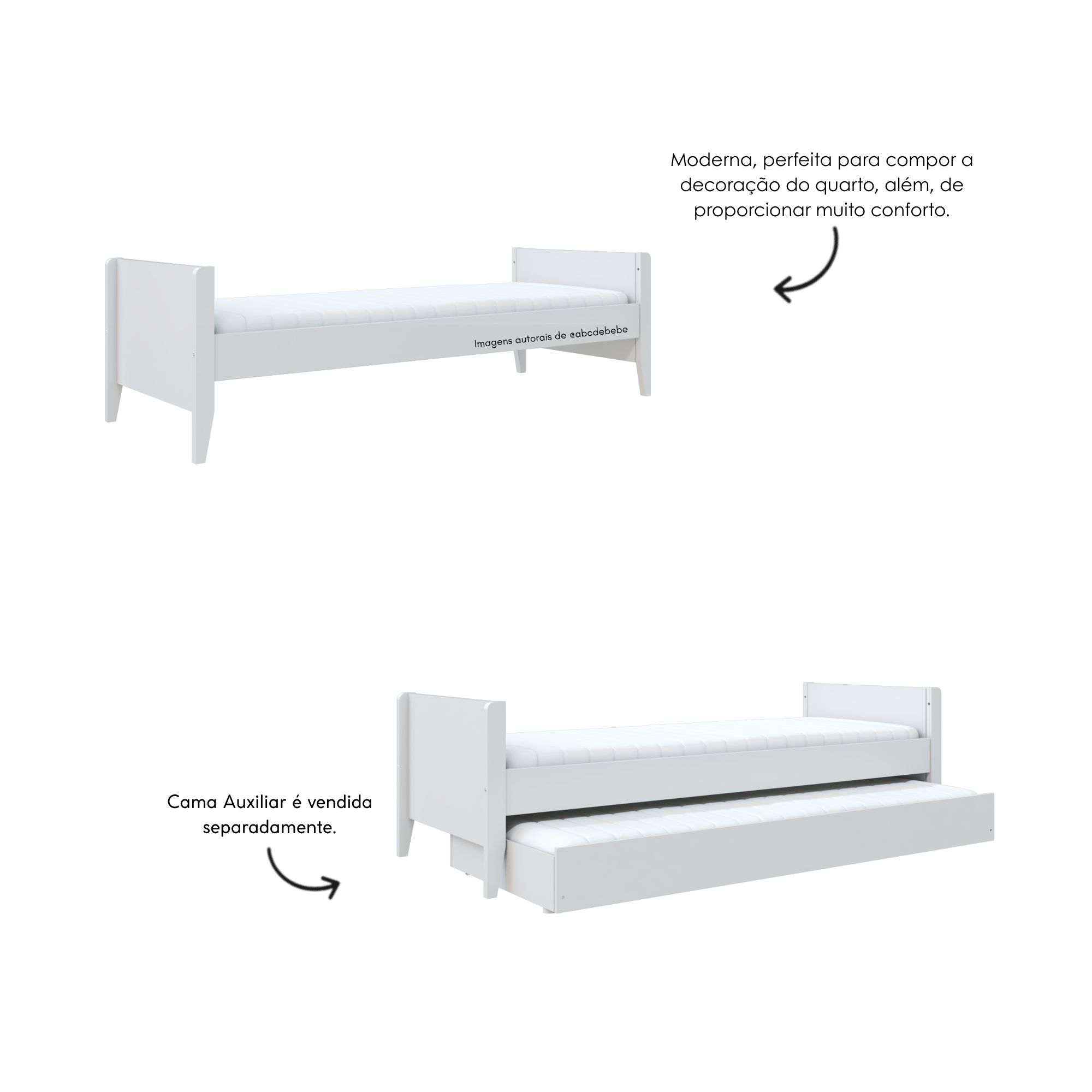 Cama BO | Conforto Moderno com Opção de Cama Auxiliar - ABC de Bebê ...
