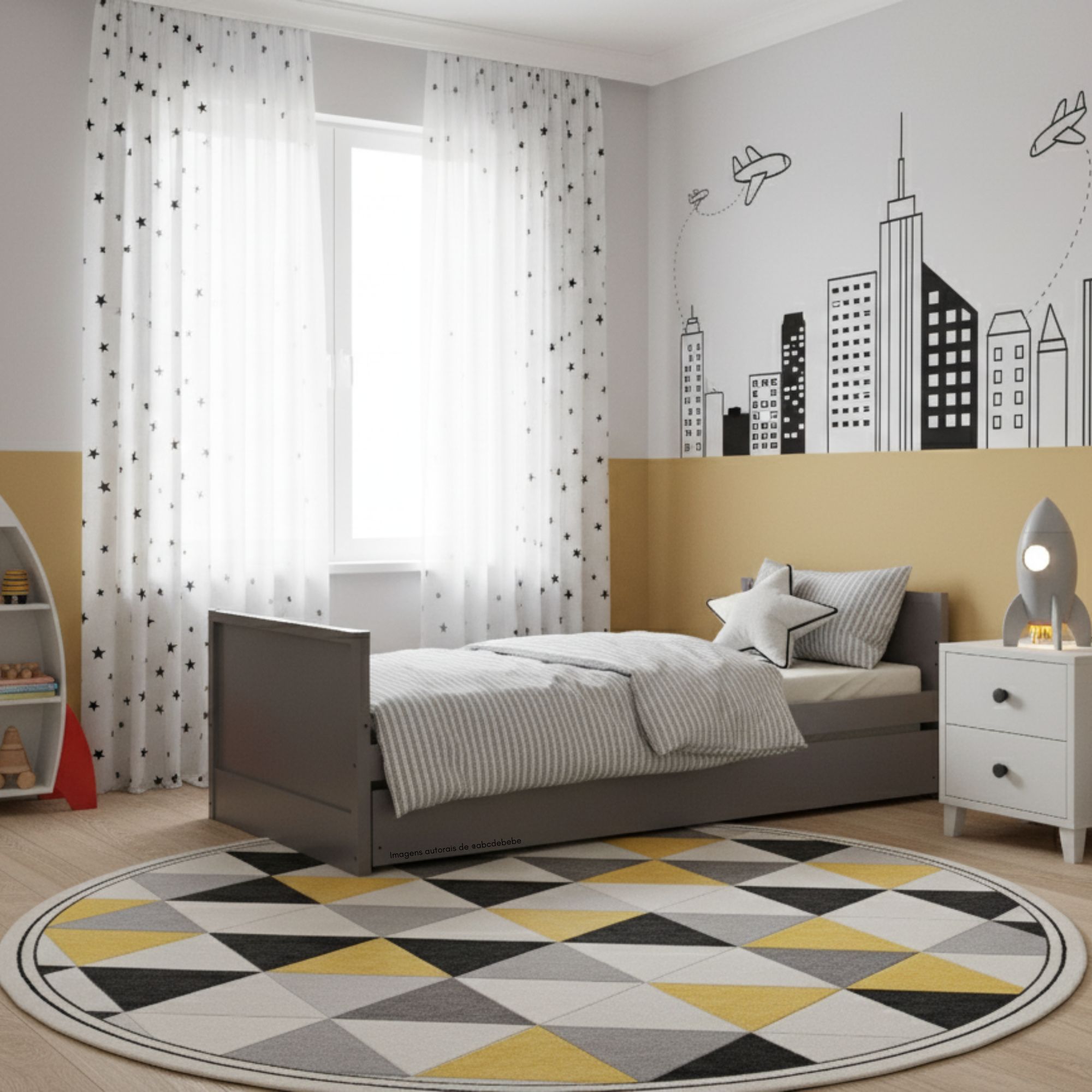 Cama Infantil Link em Madeira Jequitibá – Design Clean e Resistente ...