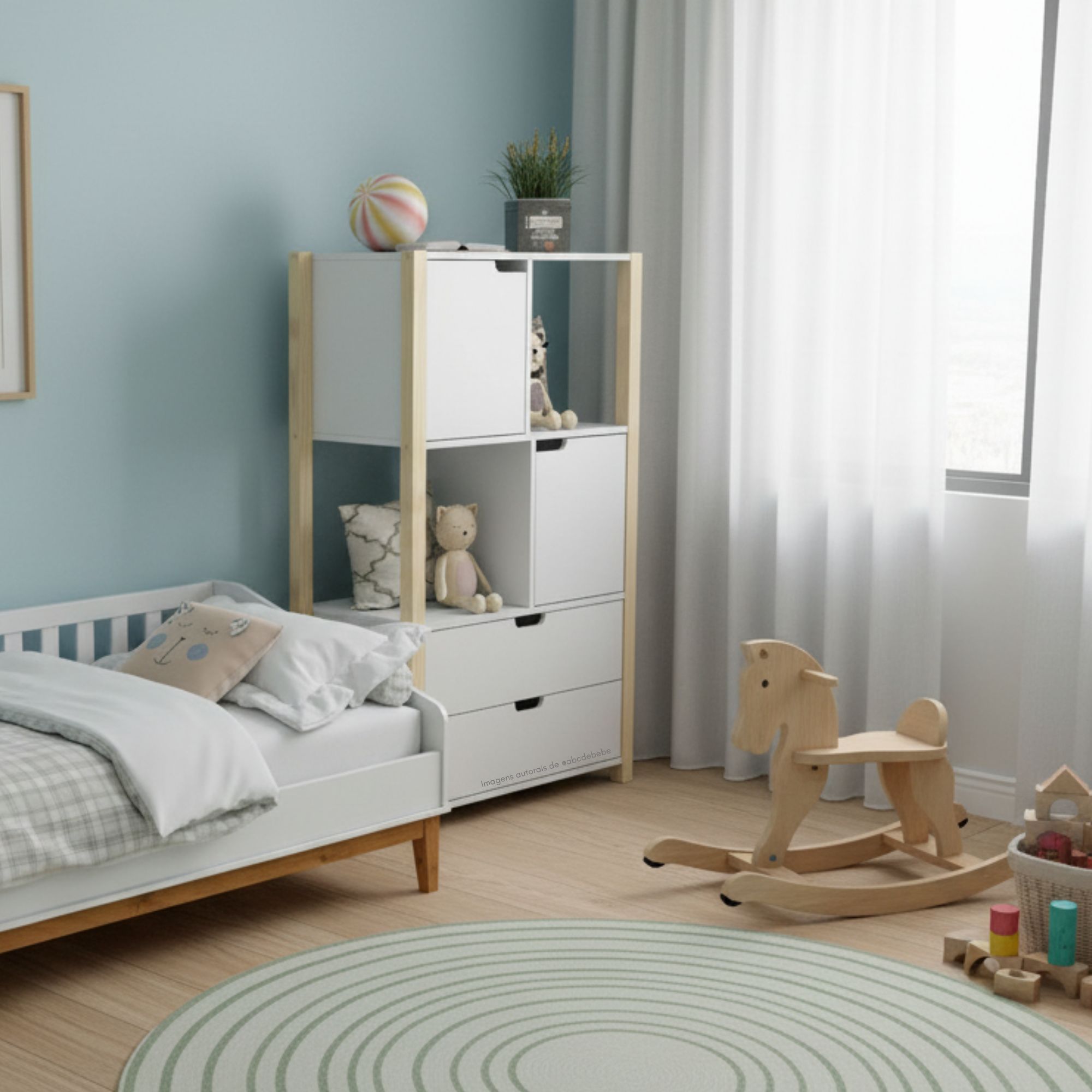 Cama Babá Nature MDF com Pés de Madeira – Estrado Reforçado. - ABC de ...