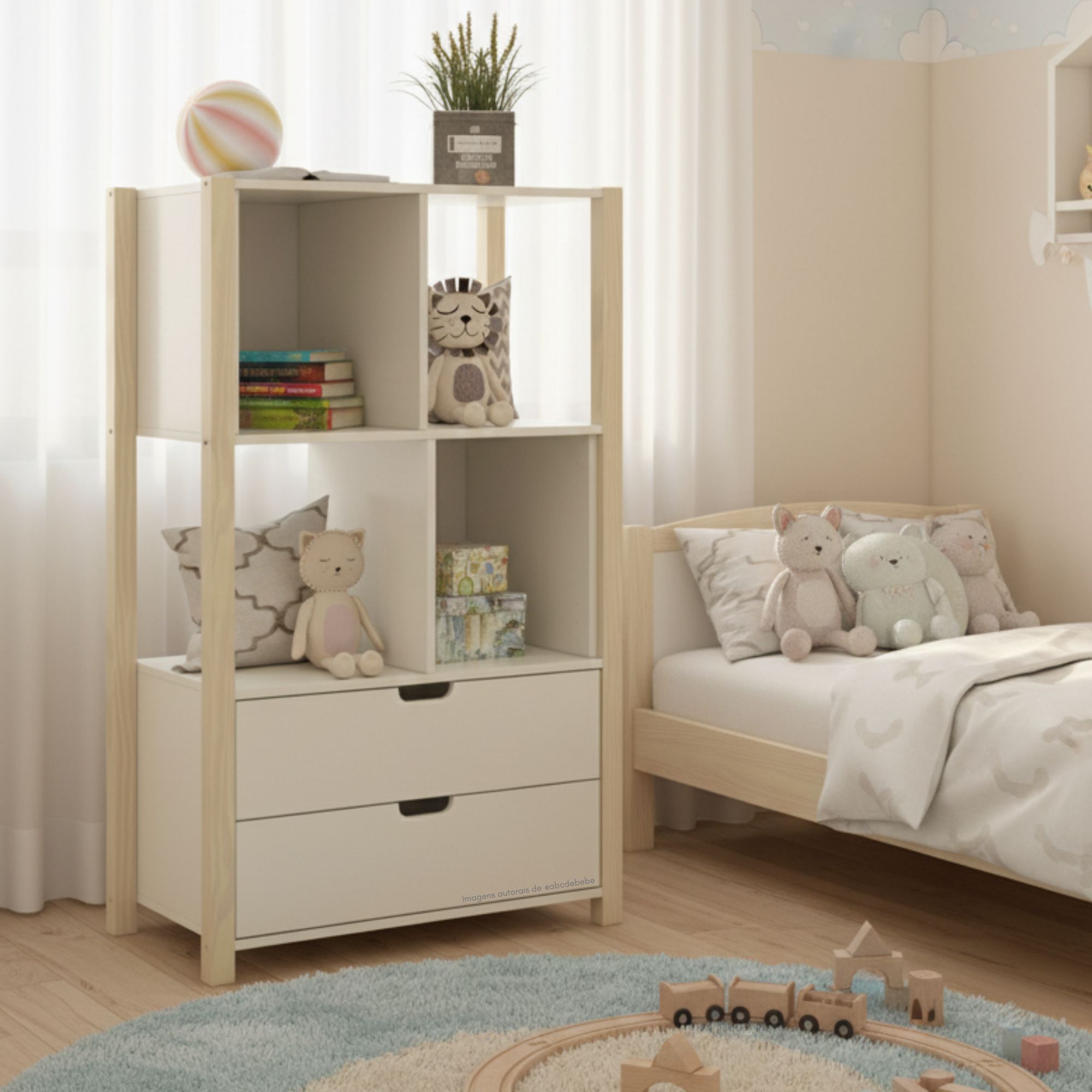 Cama Babá Nature MDF com Pés de Madeira – Estrado Reforçado. - ABC de ...