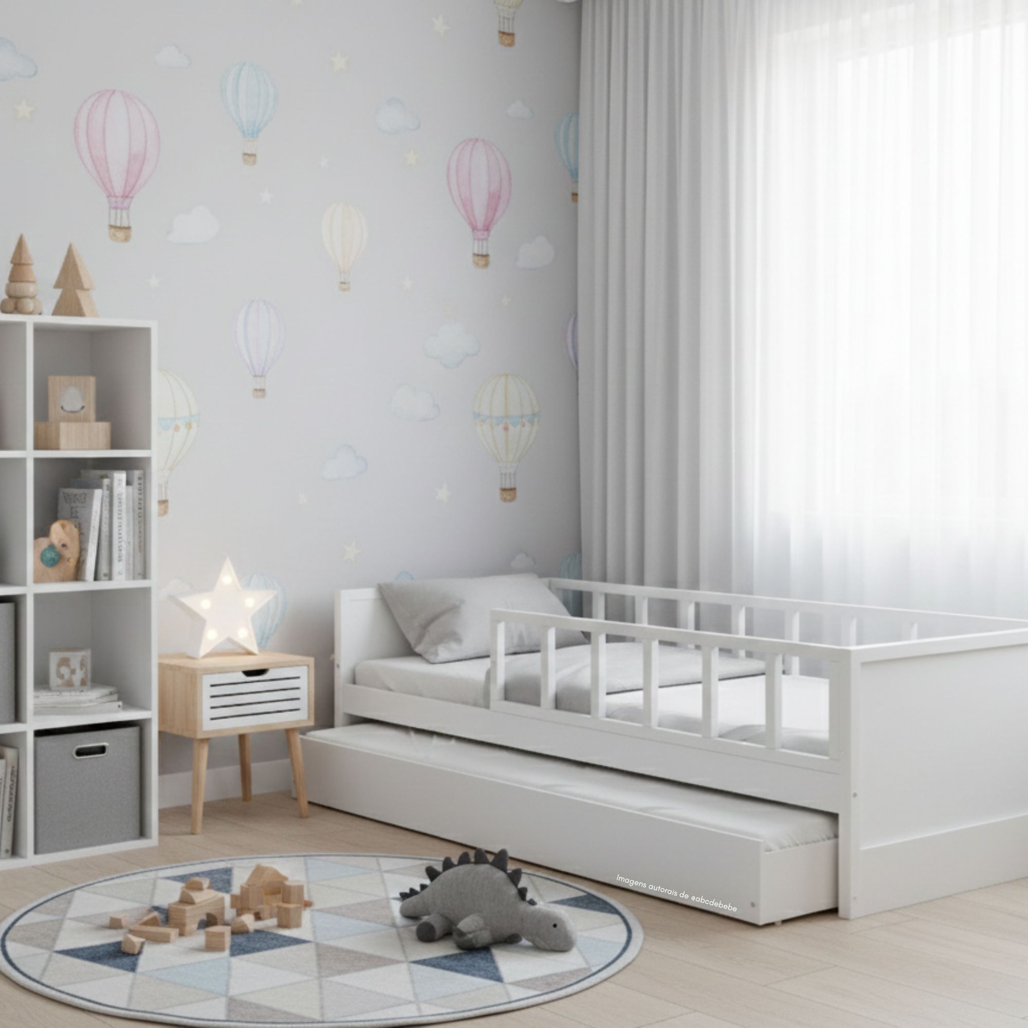 Cama Infantil Link em Madeira Reflorestada com Grades Palitadas. - ABC ...