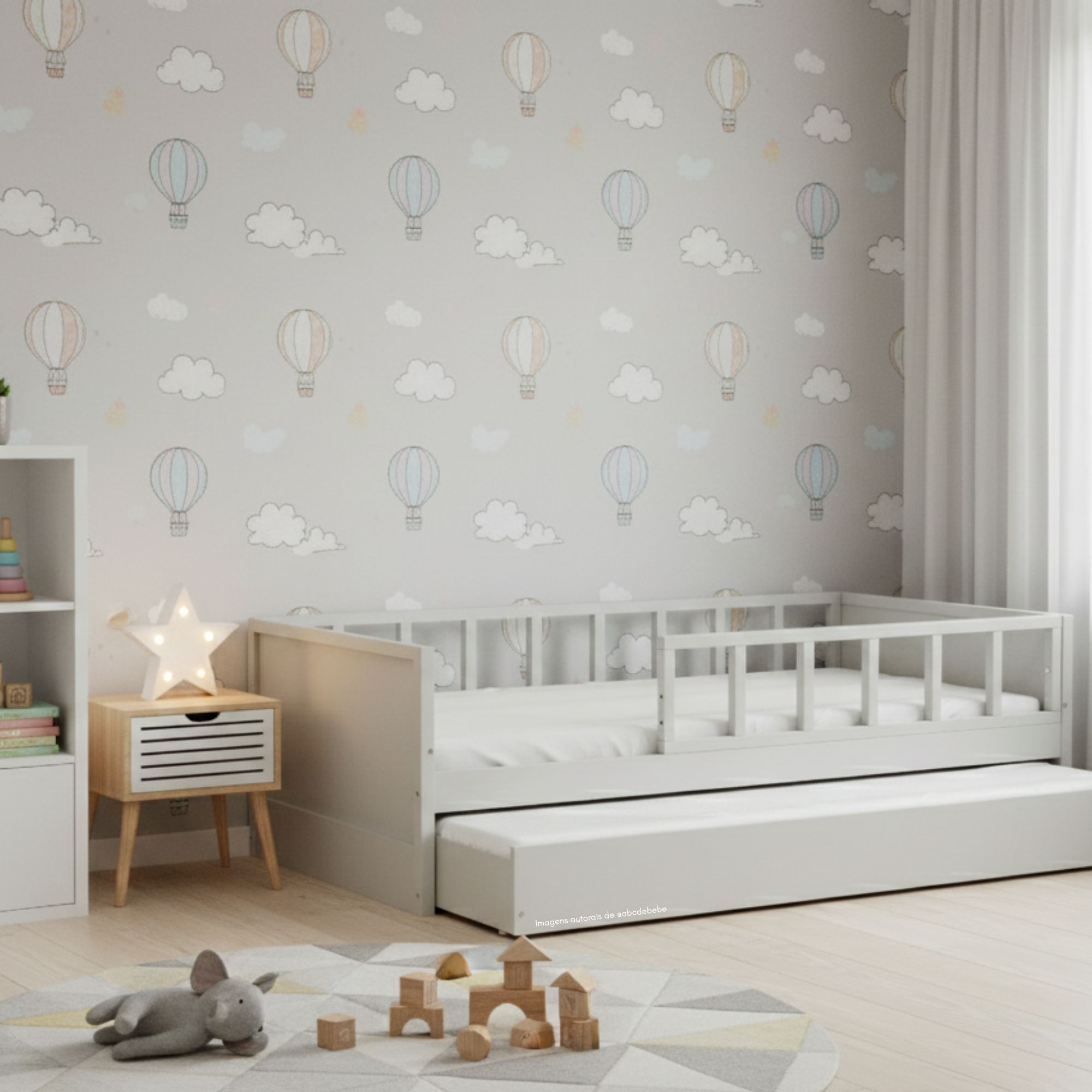 Cama Infantil Link em Madeira Reflorestada com Grades Palitadas. - ABC ...