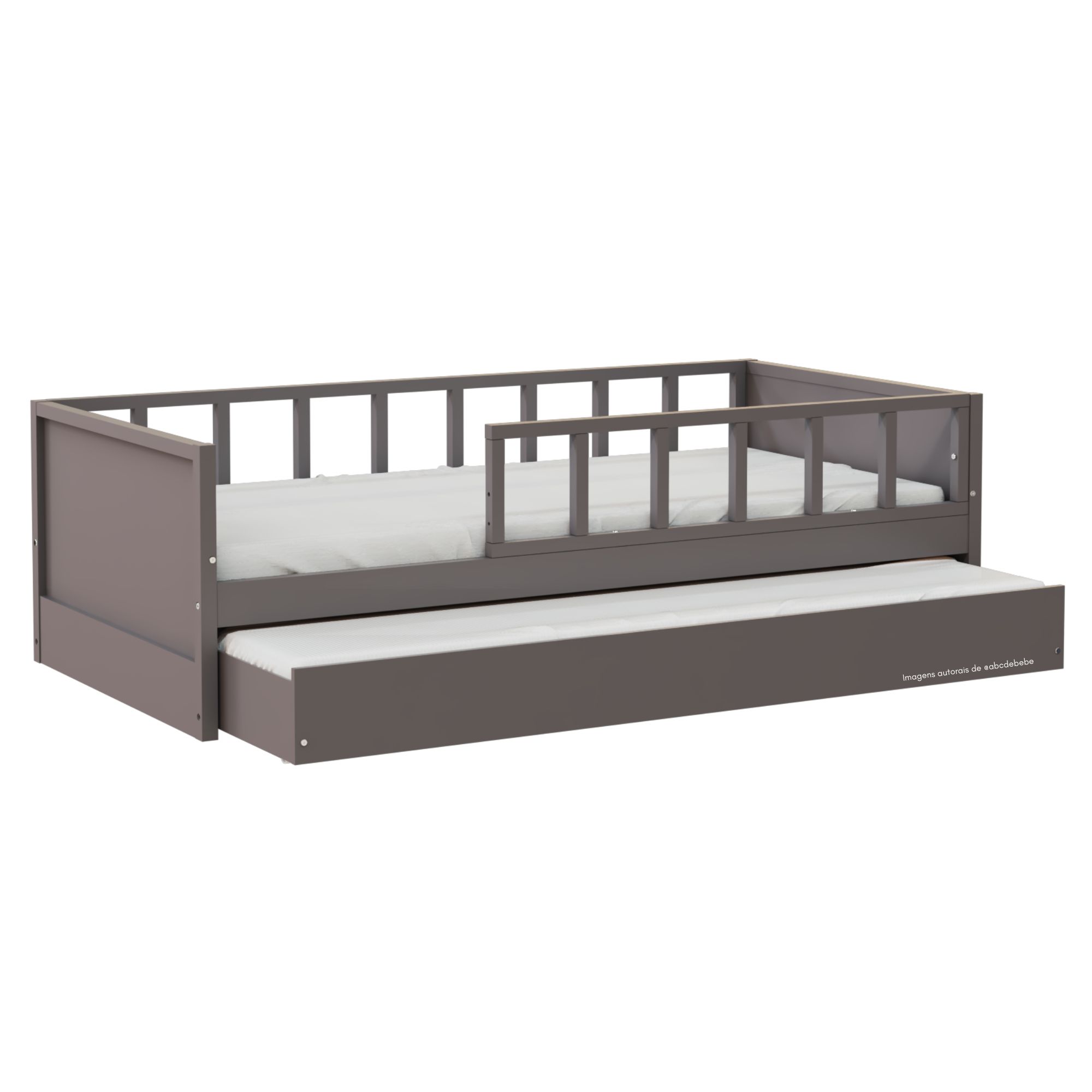 Cama Infantil Link em Madeira Reflorestada com Grades Palitadas. - ABC ...