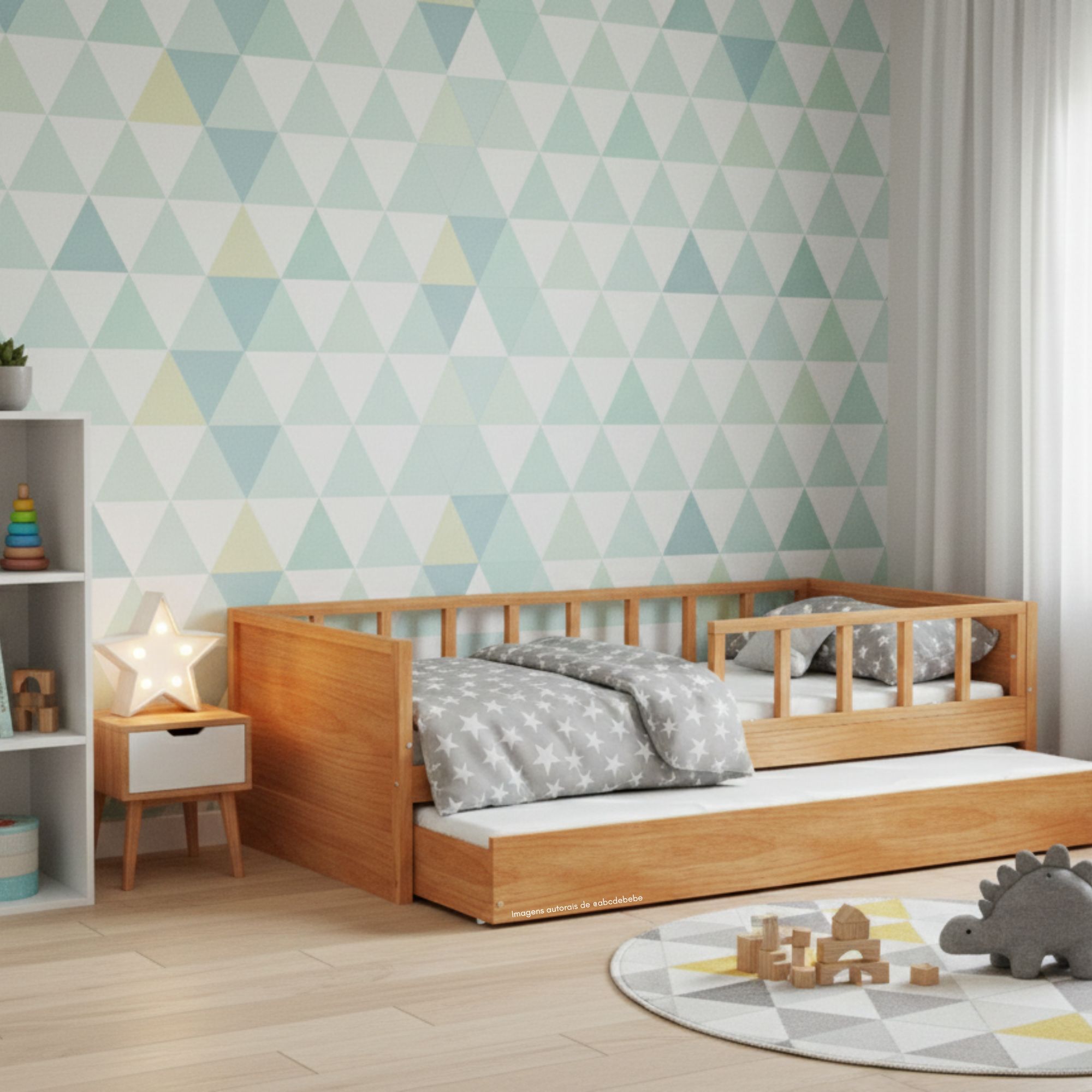 Cama Infantil Link em Madeira Reflorestada com Grades Palitadas. - ABC ...