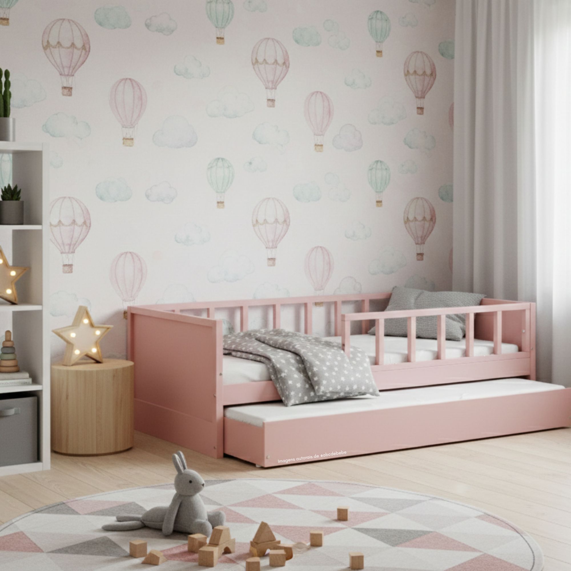 Cama Infantil Link em Madeira Reflorestada com Grades Palitadas. - ABC ...