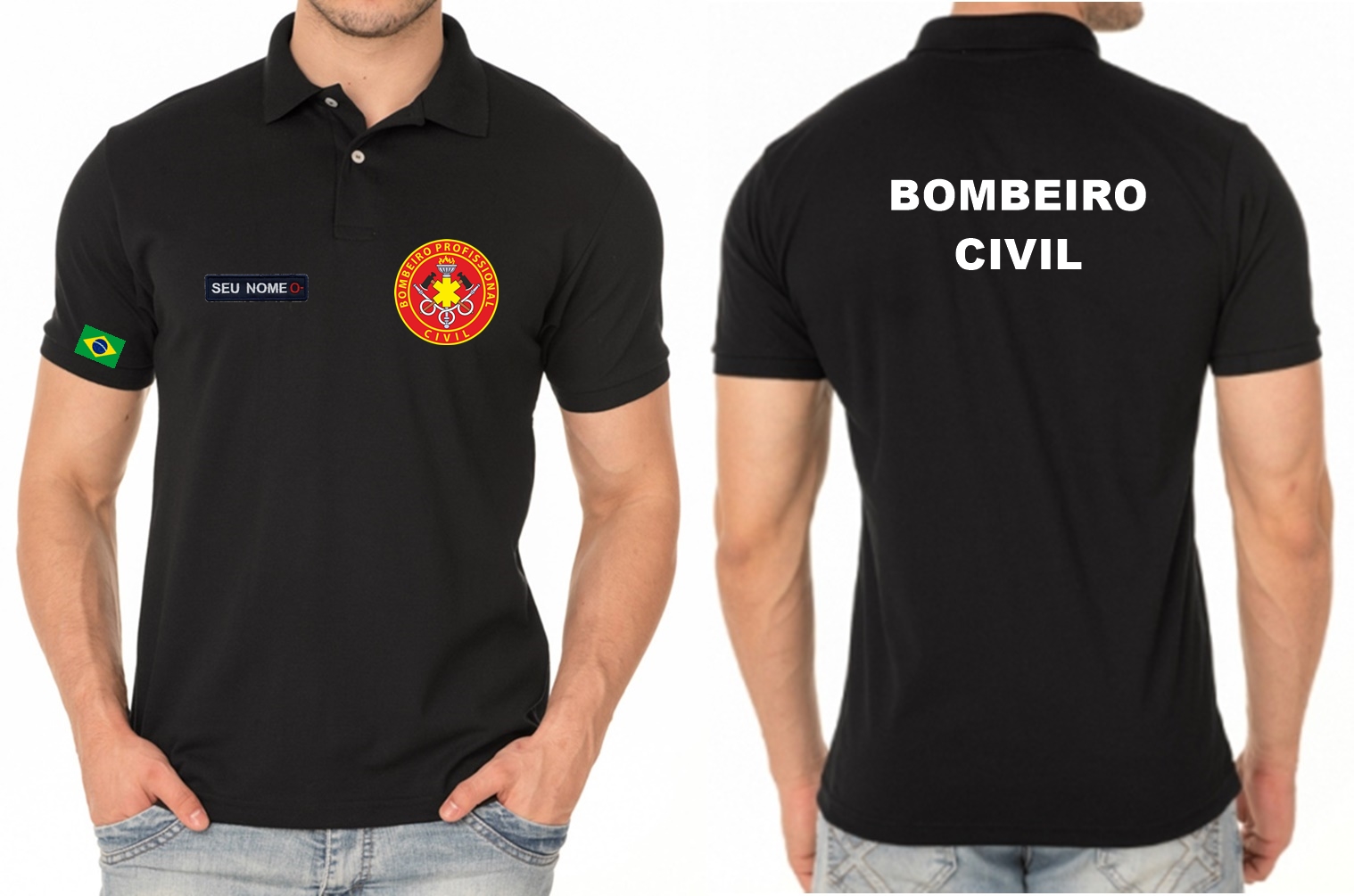 Camisa Polo Masculino Bombeiro Civil Bordado - Innovare Sul - Loja de ...
