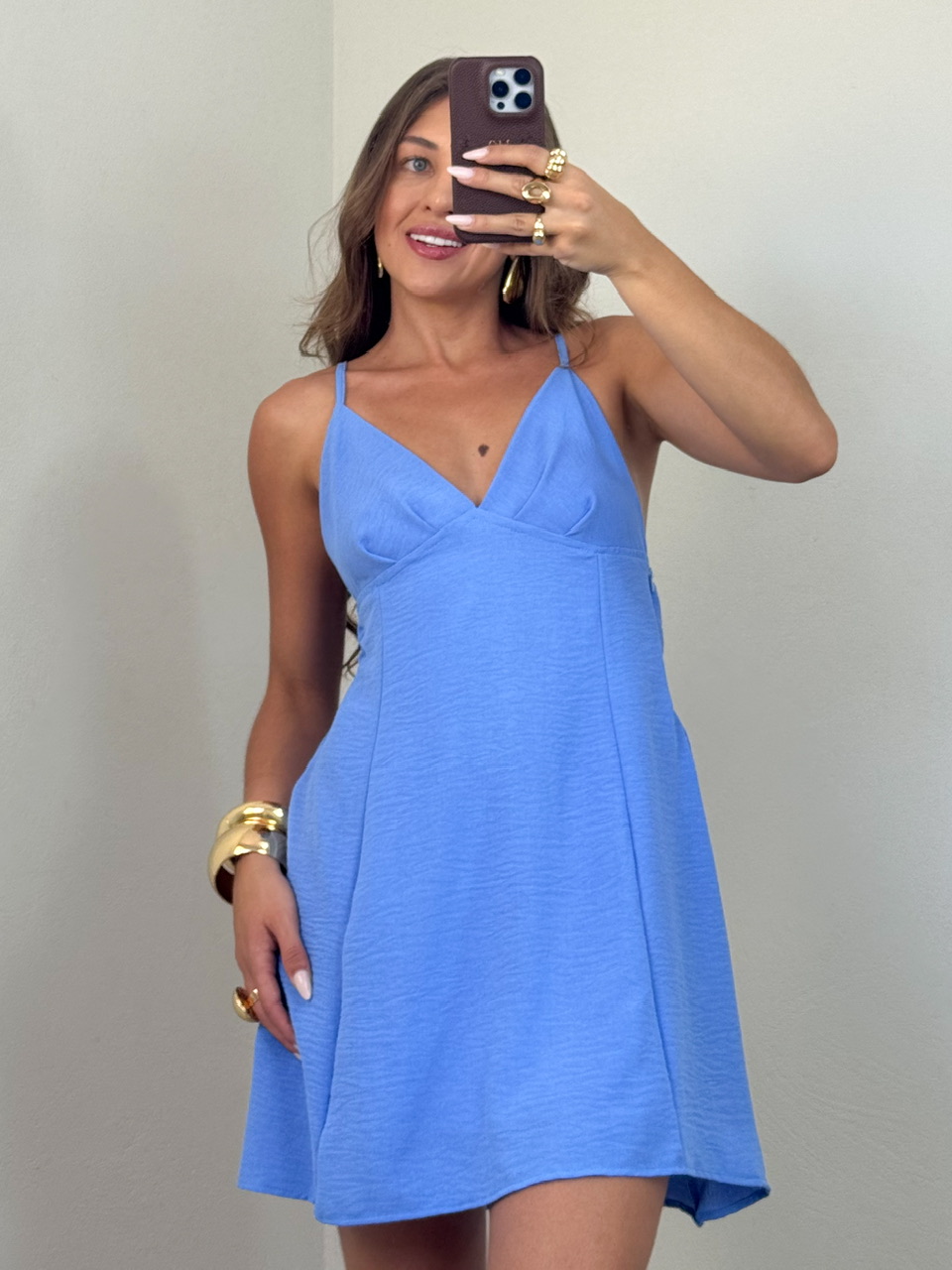 Vestido Alva Azul - Bella Chita