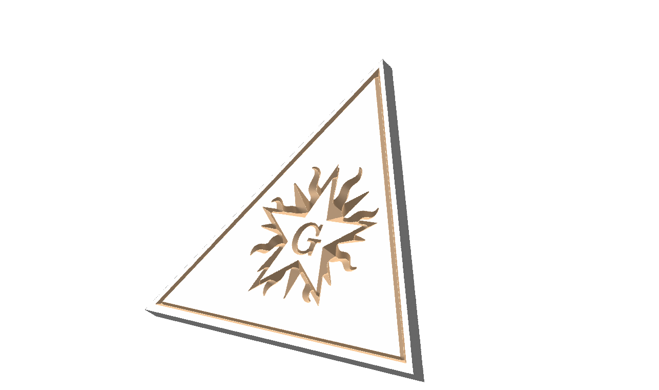 Placa Triângulo Estrela Flamígera - Arbor