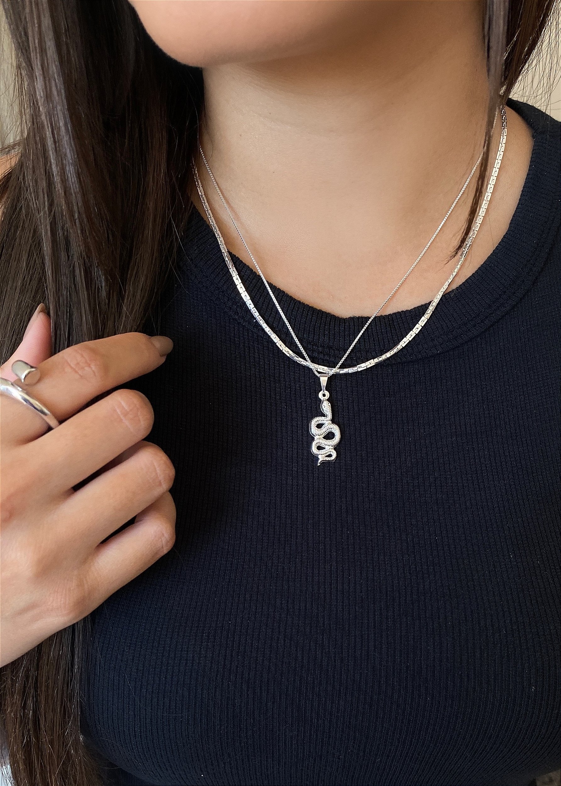 Colar Snake - Colab Acessórios - Semijoias com Pedras Naturais