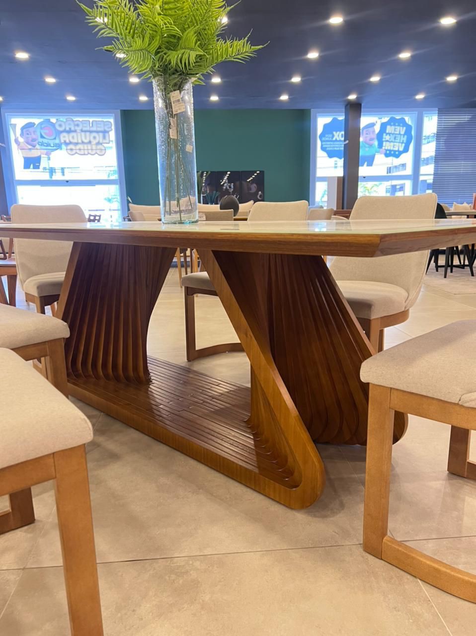 MESA CAIRO - MADEIRA LAMINADA - 2,20 X 1,10 - Casa Guido - Especialista em Móveis