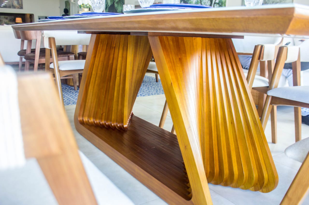 MESA CAIRO - MADEIRA LAMINADA - 2,20 X 1,10 - Casa Guido - Especialista em Móveis