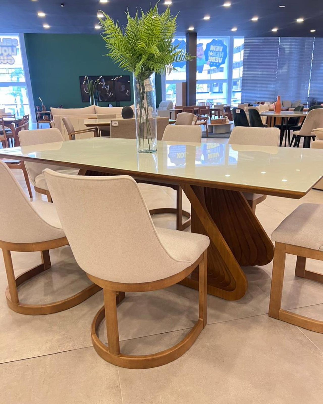 MESA CAIRO - MADEIRA LAMINADA - 2,40 X 1,20 - Casa Guido - Especialista em Móveis