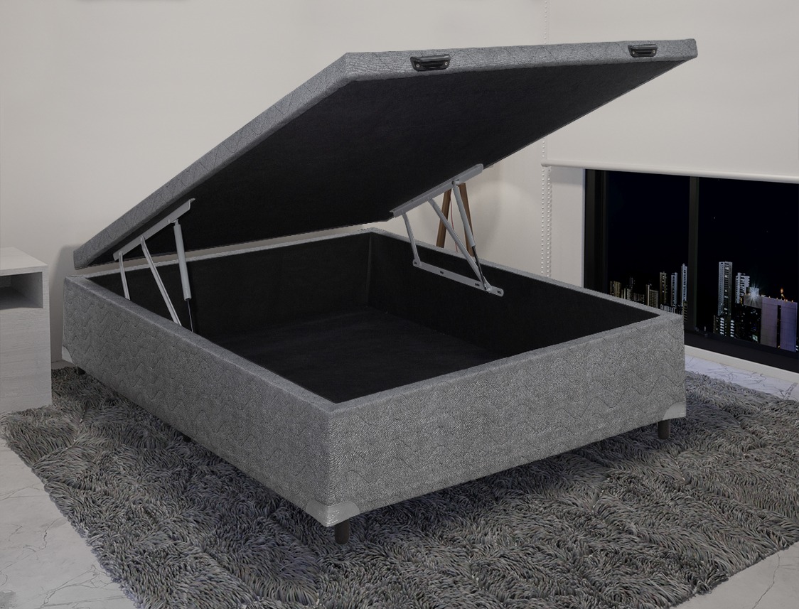 BASE BAU FLEX 138X188X40CM - GRAFITE - Casa Guido - Especialista em Móveis