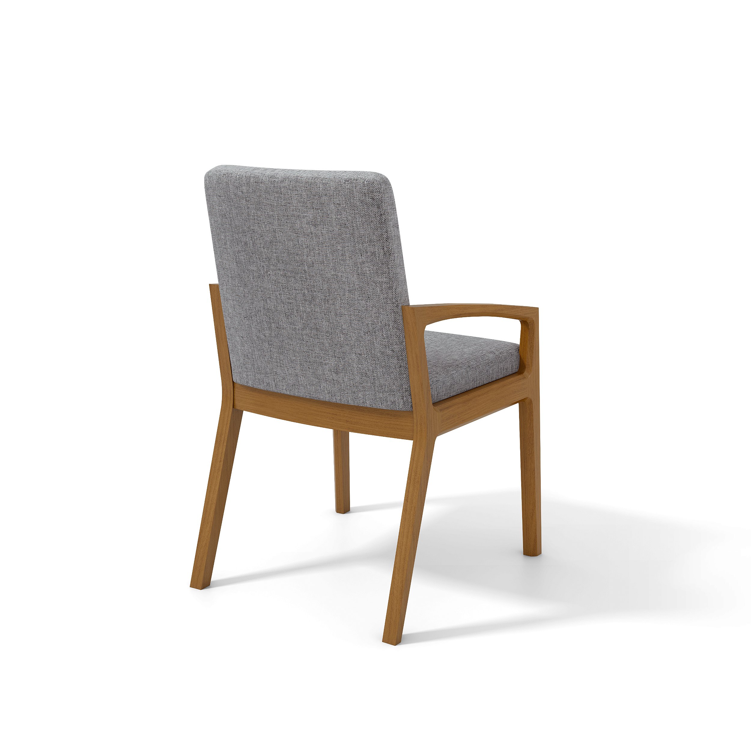 CADEIRA ANNA COM BRACO TECIDO A08 LINHO CINZA - MACADAMIA - Casa Guido ...