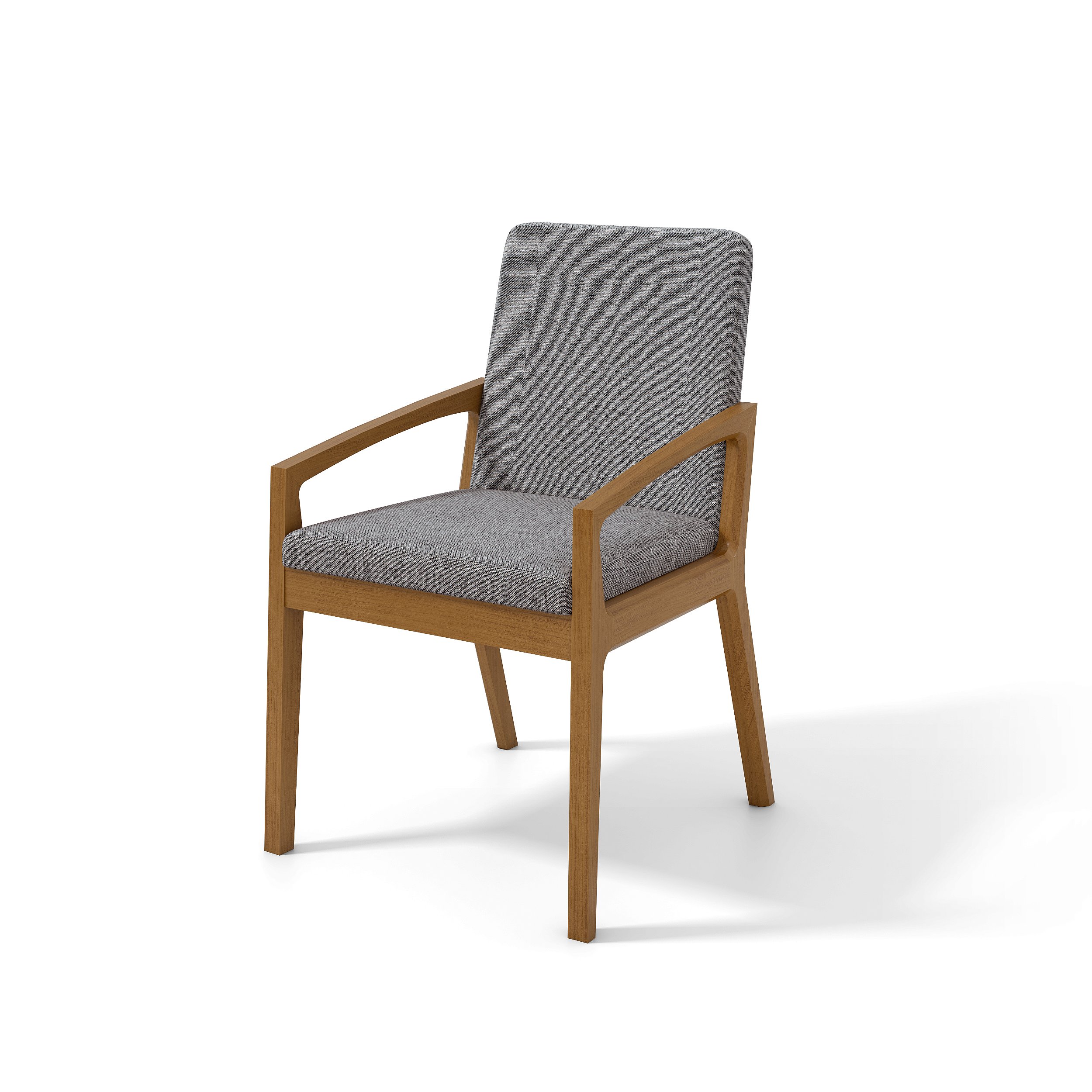 CADEIRA ANNA COM BRACO TECIDO A08 LINHO CINZA - MACADAMIA - Casa Guido ...