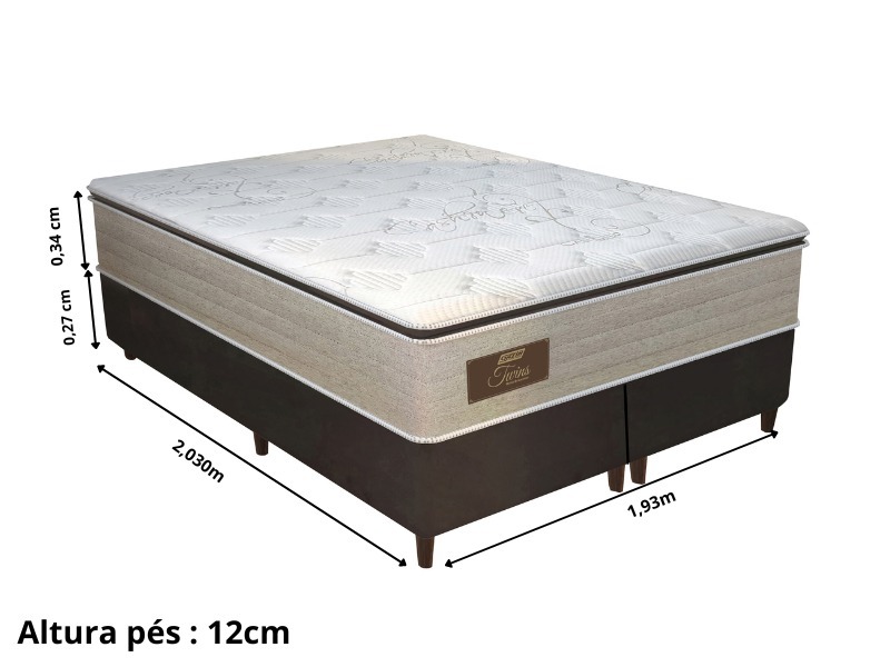 COLCHAO GAZIN TWINS 193X203X34 M.ENS. (292008) MR ./CASTOR - Casa Guido ...